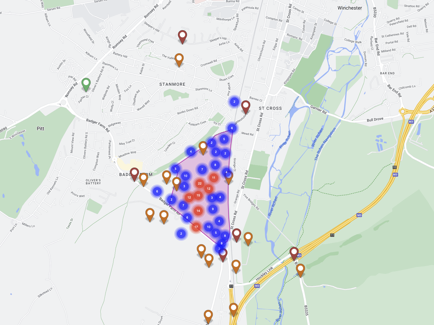 Interactive map - Bushfield Camp